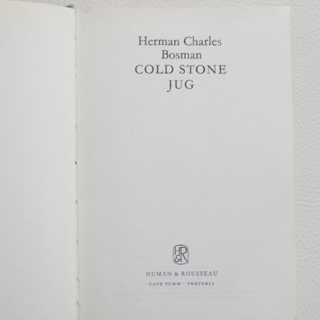 Cold Stone Jug by Herman Charles Bosman - The Crazy Book Inn
