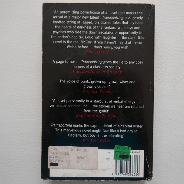 Trainspotting by Irvine Welsh - The Crazy Book Inn