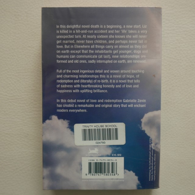 Elsewhere by Gabrielle Zevin - The Crazy Book Inn