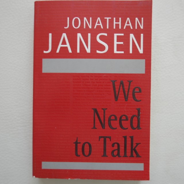 We Need To Talk by Jonathan Jansen - The Crazy Book Inn