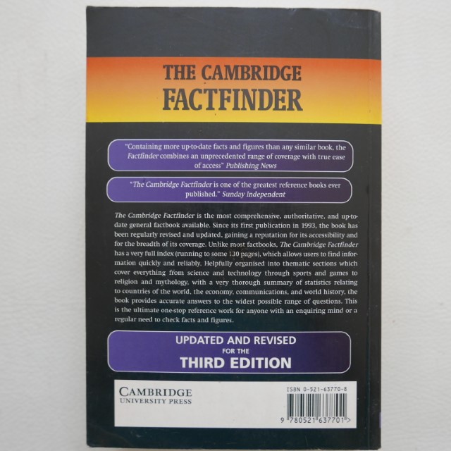 The Cambridge Factfinder by David Crystal - The Crazy Book Inn