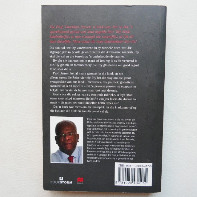 Oor Bokdrolletjies en Rosyntjies deur Jonathan Jansen - The Crazy Book Inn