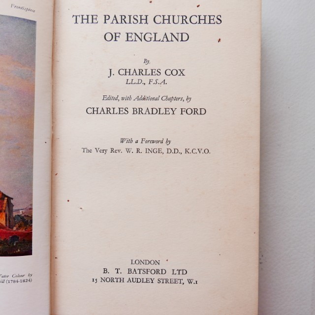 Parish Churches of England J C Cox & C B Ford Brian Cook B T Batsford ...