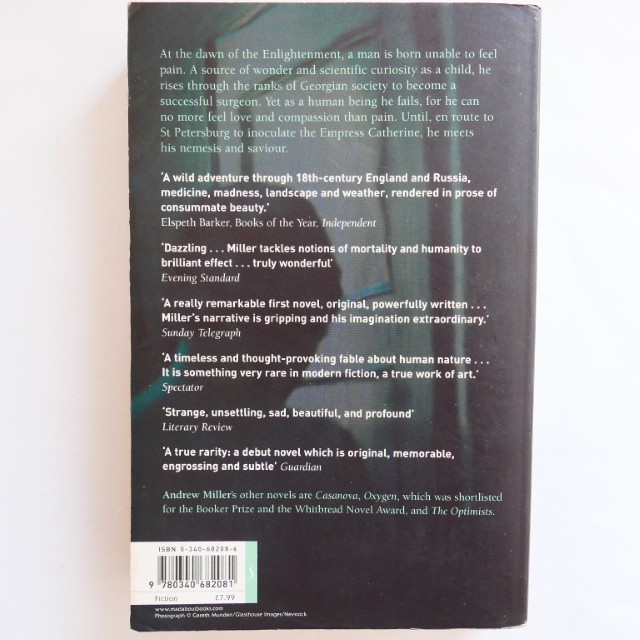 Ingenious Pain by Andrew Miller - The Crazy Book Inn