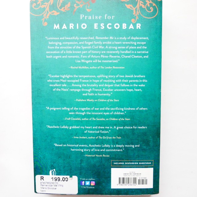 Remember Me by Mario Escobar - The Crazy Book Inn